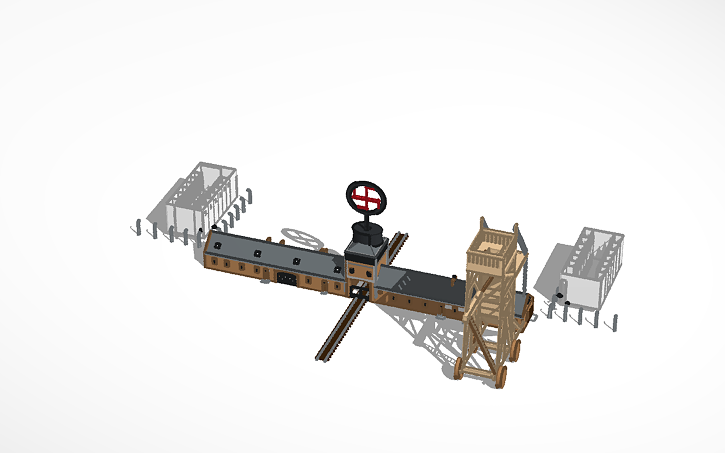 3D design Auschwitz bombing - Tinkercad