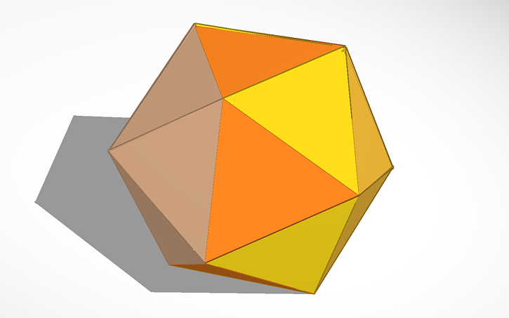 3D design Icosahedron #3 (Net) - Tinkercad