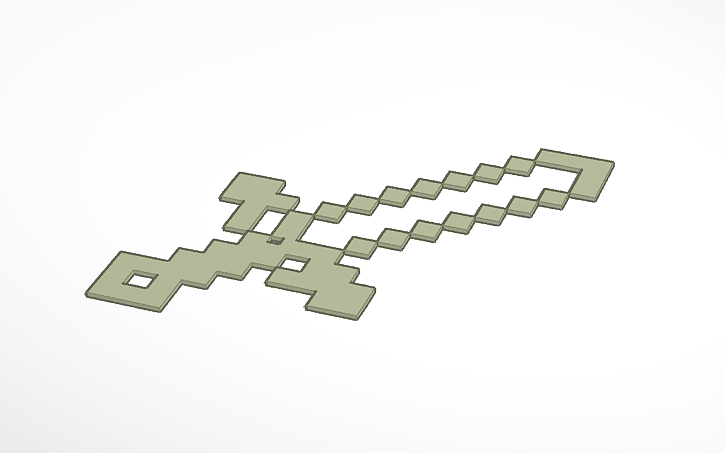 3D design Minecraft SWORD - Tinkercad