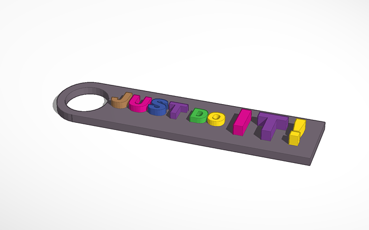 3D design Keychain - Tinkercad
