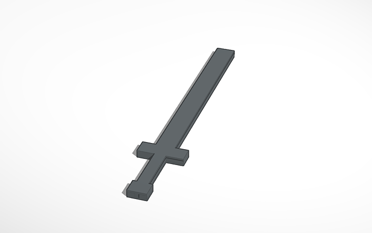 3D design Basic Longsword Template - Tinkercad