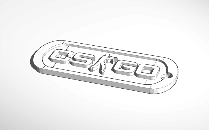 3D design CS:GO Dogtag - Tinkercad