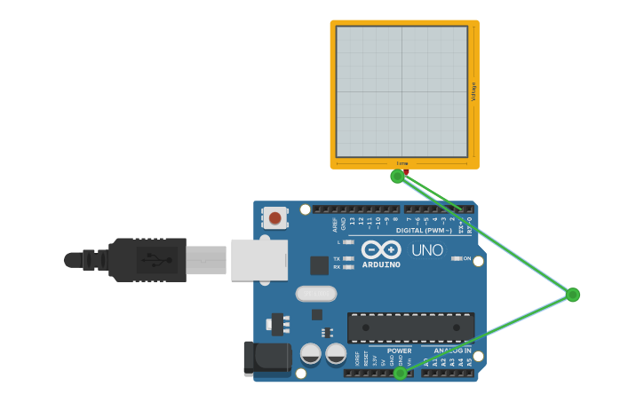 Circuit design ASCII Serial Input - Tinkercad