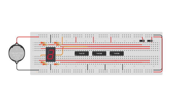 Circuit design practica 2. funcionamiento de un display - Tinkercad