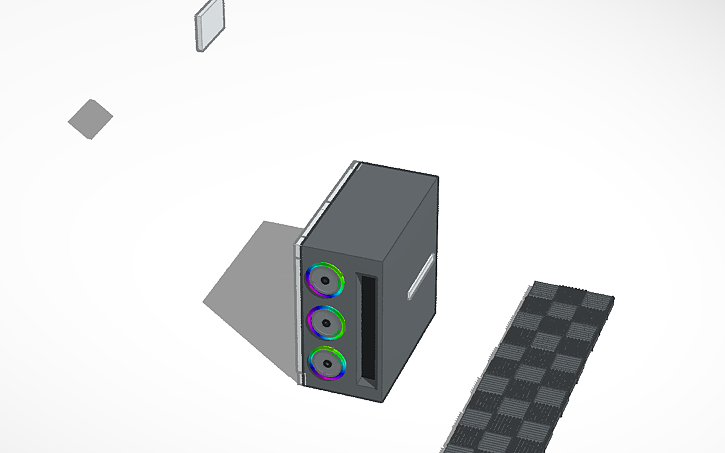 3D design pc and padding - Tinkercad
