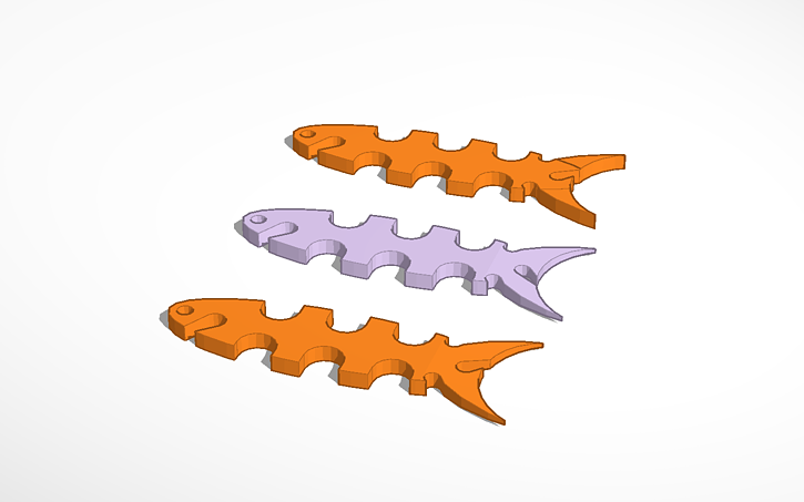 3D design Fish bone | Tinkercad