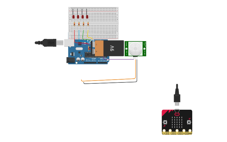 Circuit design fuente dansante - Tinkercad