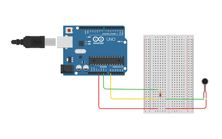 Circuit design Prueba de la sonda de conductividad con Arduino - Tinkercad