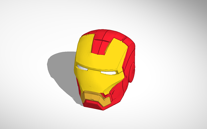 3D design "Iron Man" mask - Tinkercad