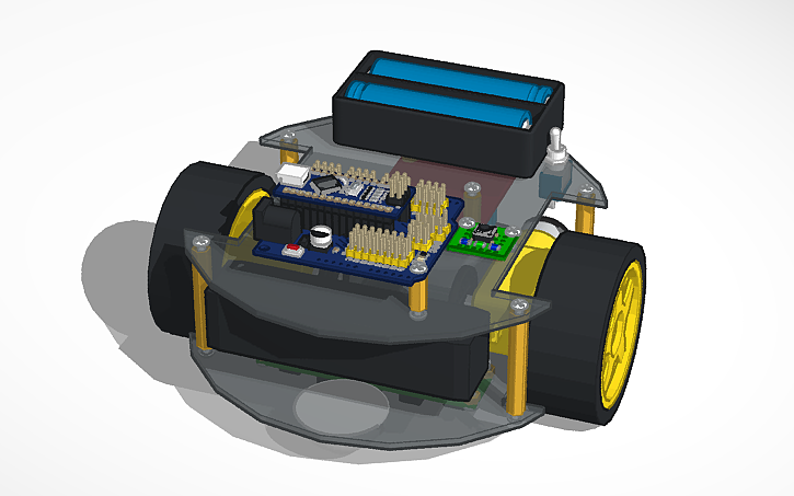 3d Design Line Follower Robot V4 Tinkercad