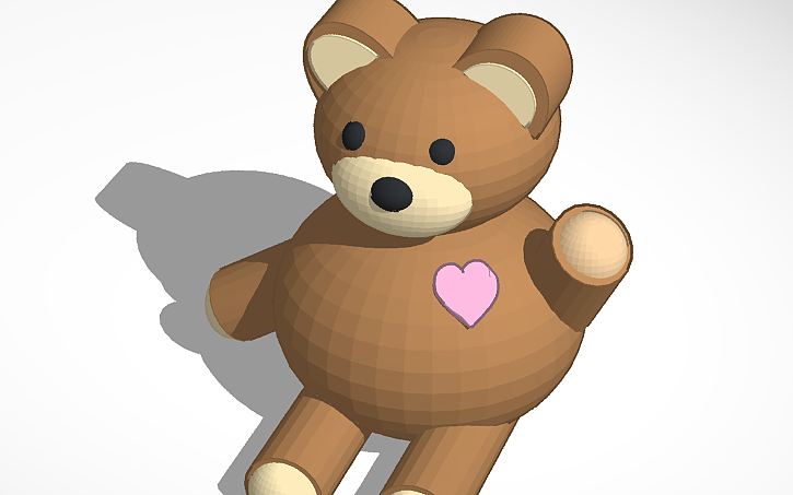 3D design Teddy Bear - Tinkercad