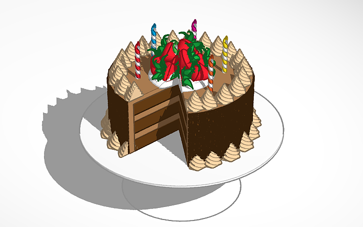 3D design chocolate cake - Tinkercad