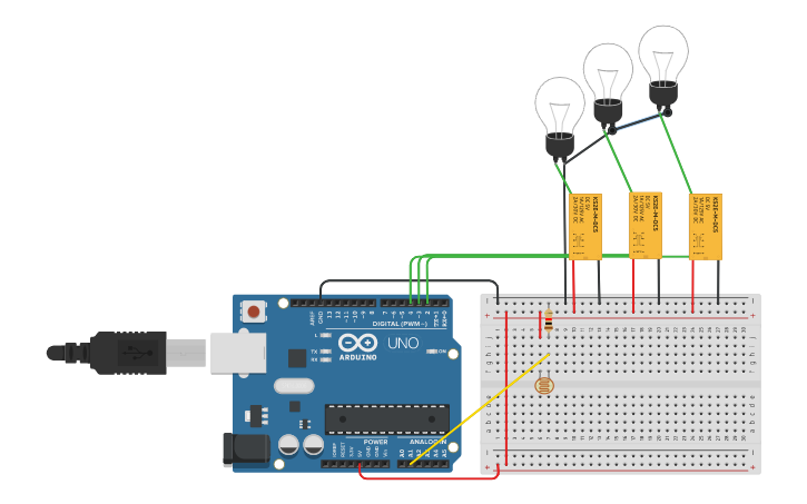 Circuit design Rele - Tinkercad