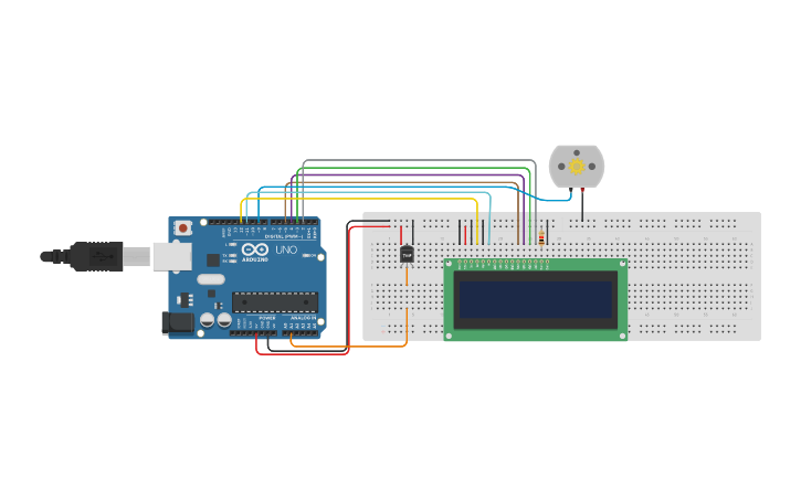 Circuit Design Temp Controlled Fan Speed Tinkercad
