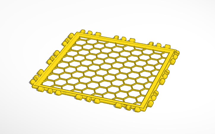 3D design Polypanel 3x3 Honeycomb - Tinkercad