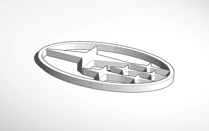 3D design Subaru Emblem - Tinkercad
