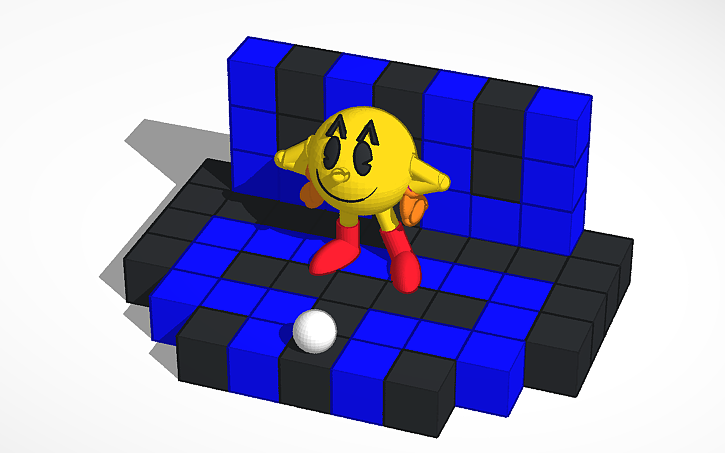 3d Design Pacman 3d Tinkercad