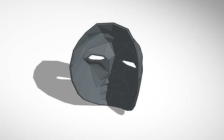 3D design front man's mask - Tinkercad