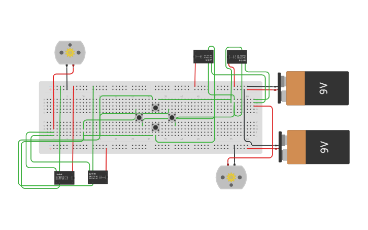 Circuit design Differential Drive Circuit - Tinkercad