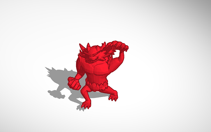 3D design pokemon Incineroar - Tinkercad