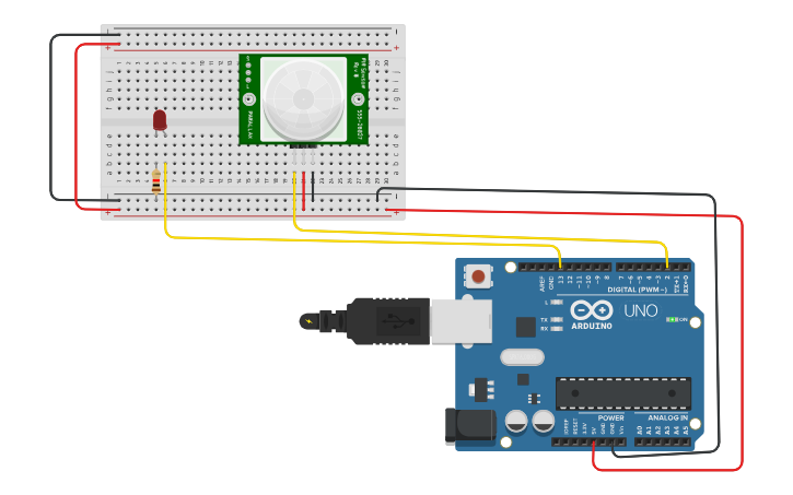 Circuit design Motion Detection | AVIRAL ARORA - Tinkercad