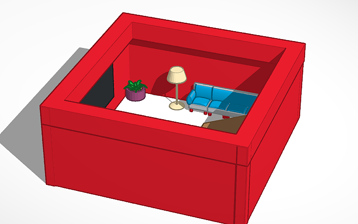 3D design DRAWING ROOM DESIGN | Tinkercad