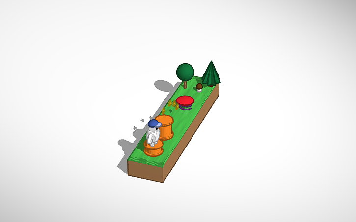 3d Design Сцена с человечком Tinkercad