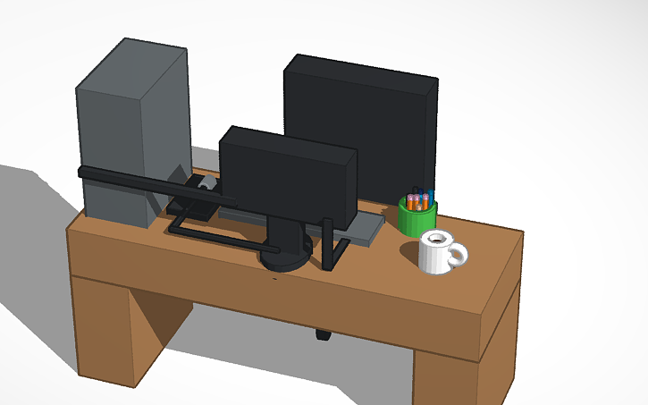 3D design Office Desk | Tinkercad