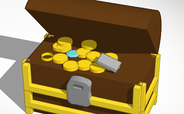 3D design Treasure chest - Tinkercad