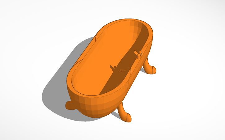 3D design doll bathtub - Tinkercad