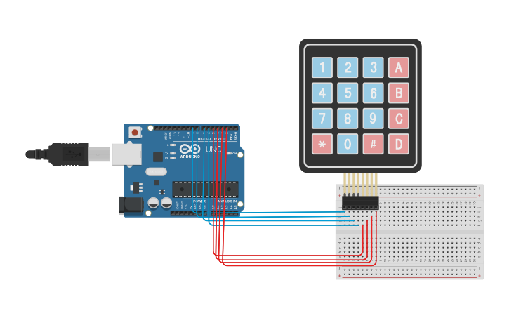 Circuit design keypad - Tinkercad