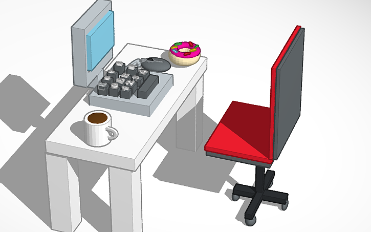 3D design Gaming set up - Tinkercad