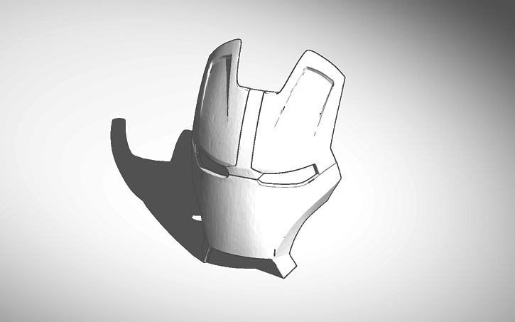 3D design iron man faceplate - Tinkercad