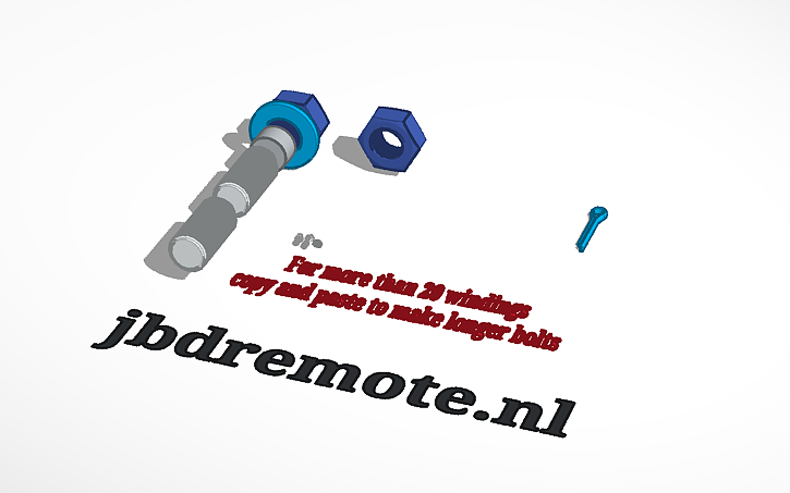 3D design Bolt and Nut shaping - Tinkercad