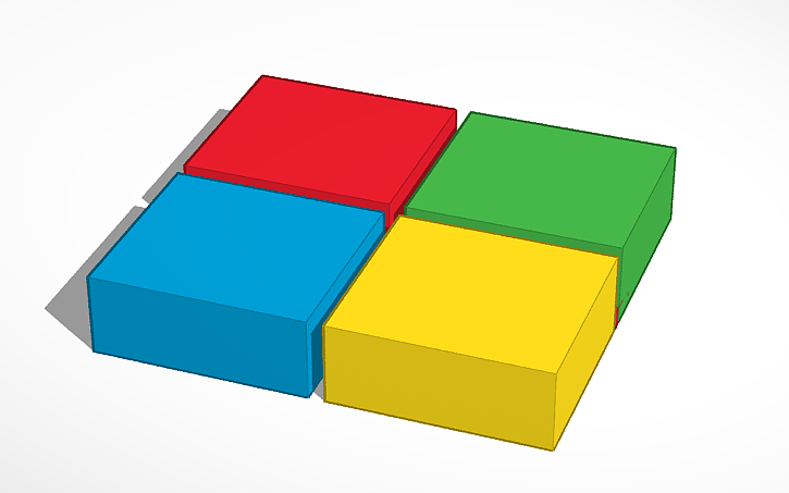 3D design Microsoft Logo | Tinkercad