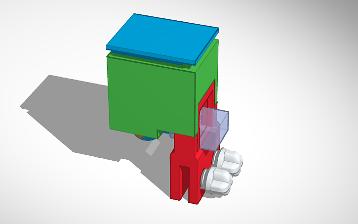 3D design Aquarium fish feeder with servo - Tinkercad