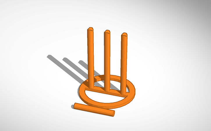 3D design Cricket Wicket - Tinkercad
