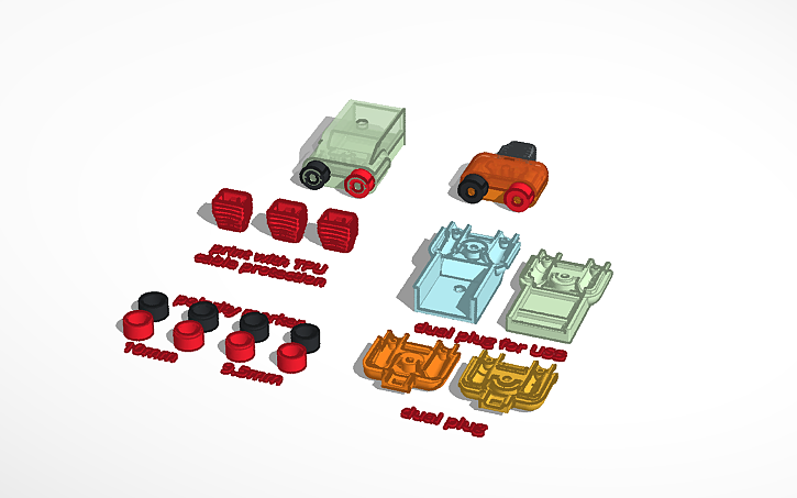 3D design Dual Banana Plugs - Tinkercad
