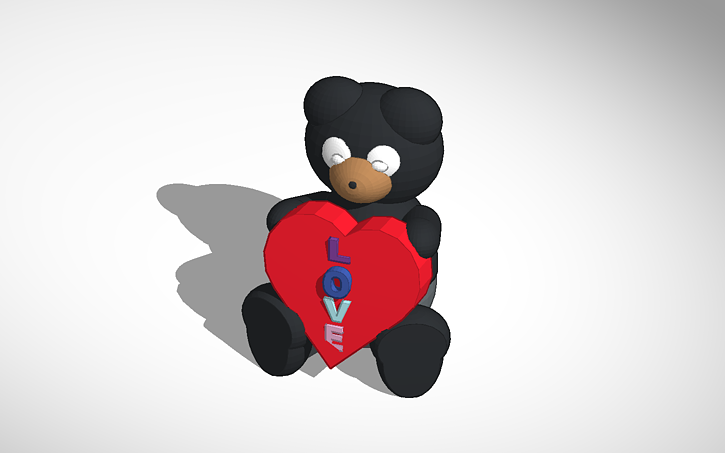 3D design Teddy Bear - Tinkercad