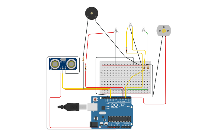 Circuit design Parking System | Tinkercad