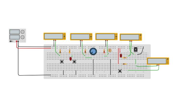Circuit design Breadboard vezave - Tinkercad