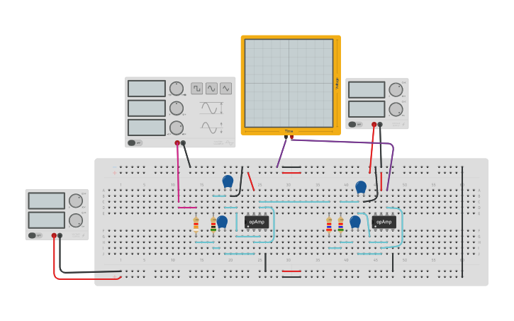 Circuit Design Filtro Pasa Bajo Cuarto Orden Tinkercad