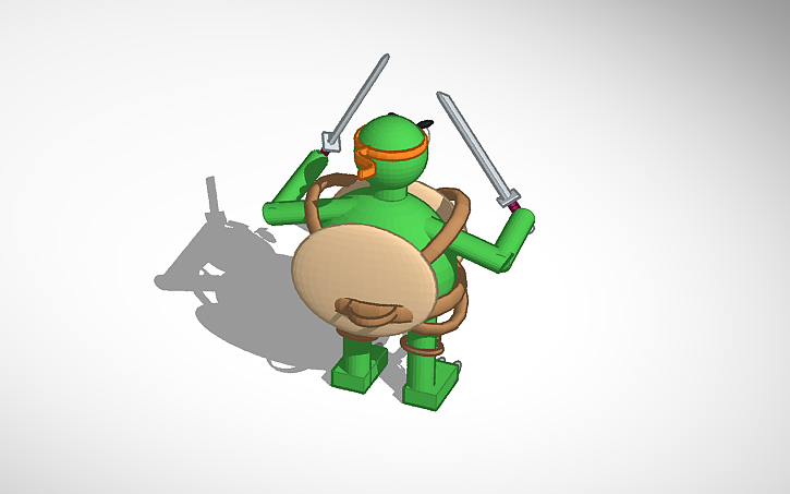 3D design Ninja Turtle - Tinkercad