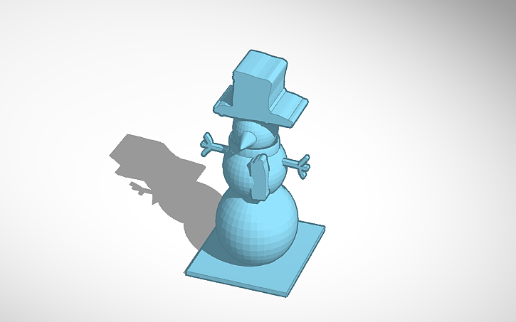 3D design Snowman - Tinkercad