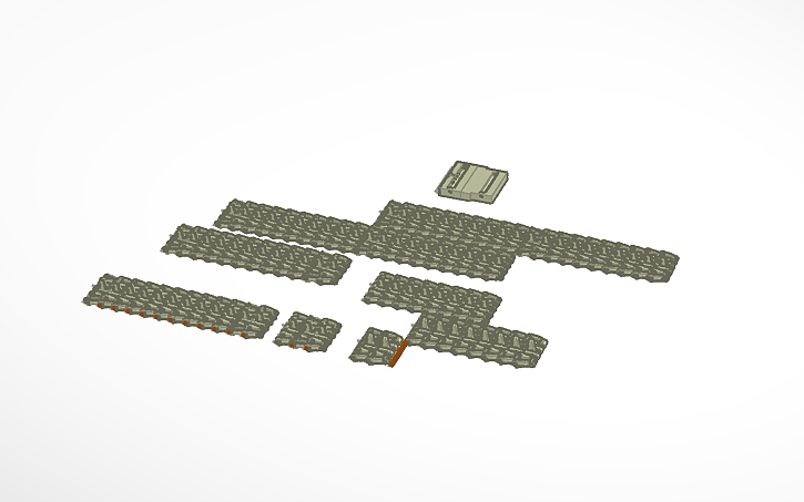 3D design T-35 one piece track - Tinkercad