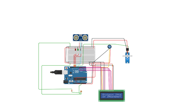 Circuit design water sensor | Tinkercad