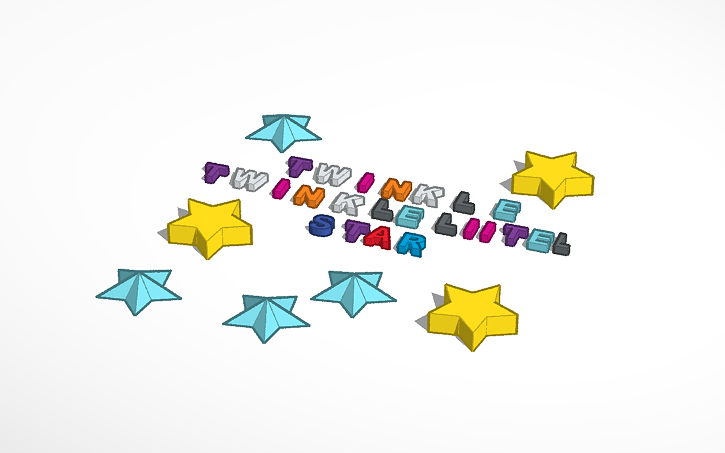 3D design twinkle twinkle little star - Tinkercad