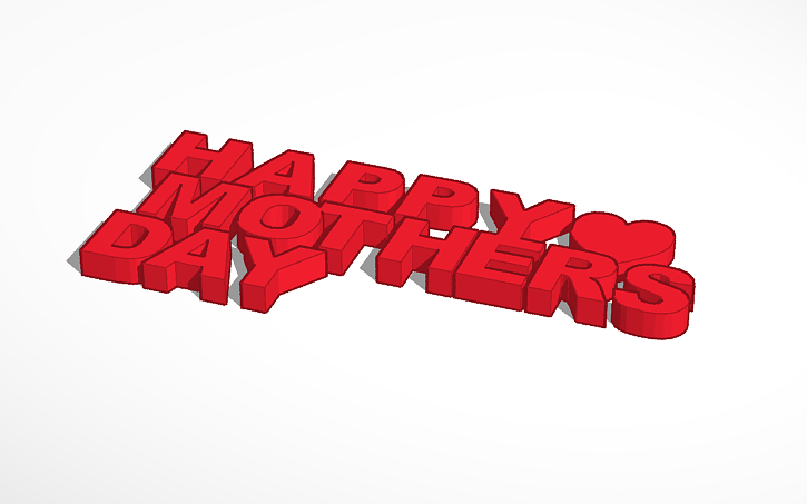 3D design mothers day project - Tinkercad