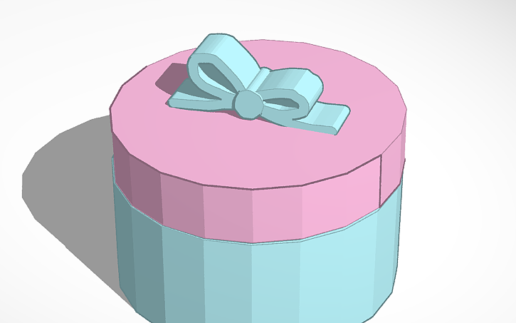 3D design Pastel Gift Box/Mystery Box #1 - Tinkercad