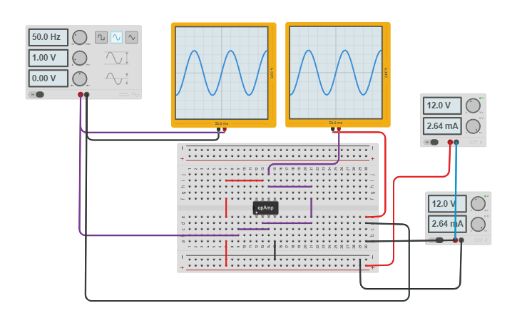 Circuit design Buffer - Tinkercad